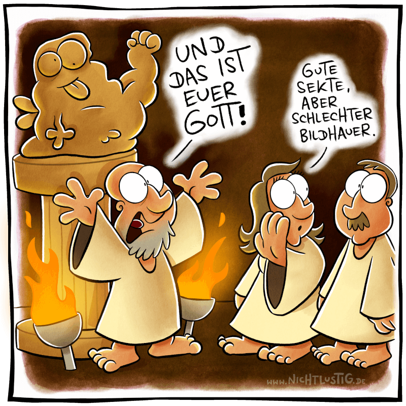 NICHTLUSTIG-Cartoon: GOTT