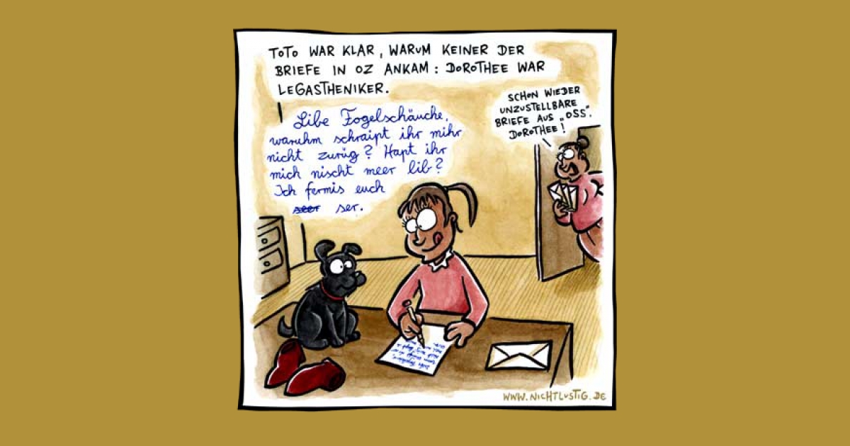NICHTLUSTIG-Cartoon: BRIEFE