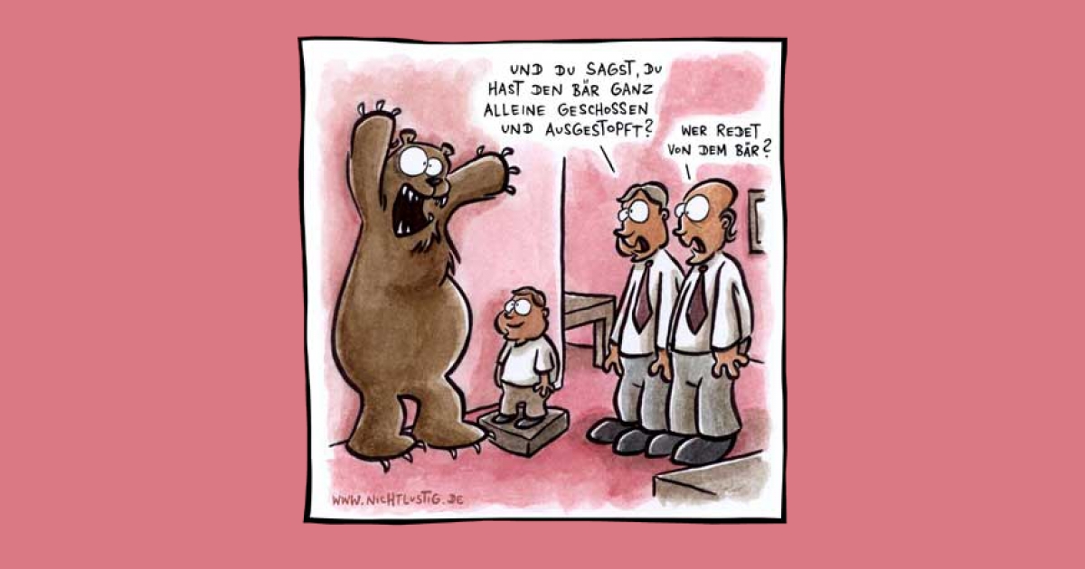 NICHTLUSTIG-Cartoon: AUSGESTOPFT