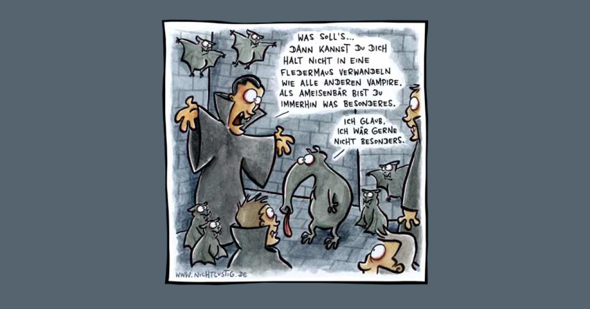 NICHTLUSTIG-Cartoon: FLEDERMAUS