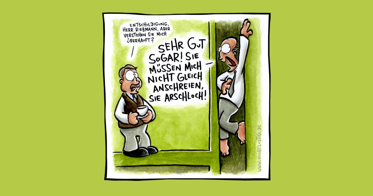 NICHTLUSTIG-Cartoon: VERSTEHEN