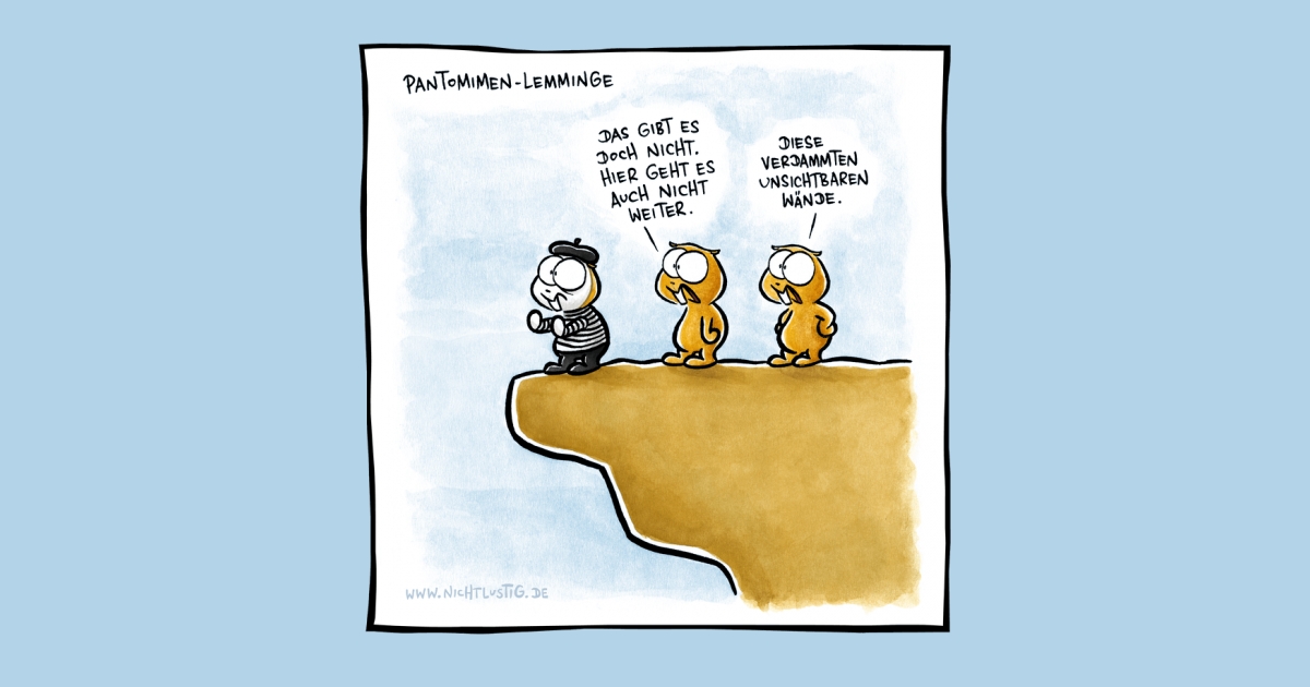 NICHTLUSTIG-Cartoon: PANTOMIME