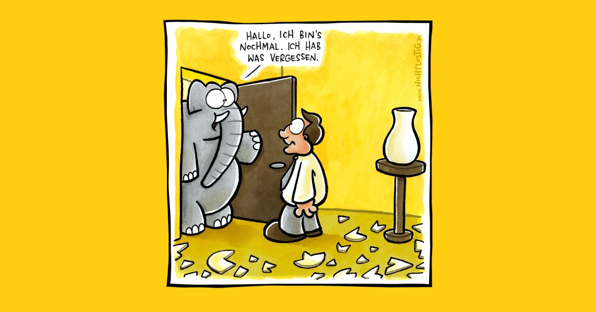 NICHTLUSTIG-Cartoon: VERGESSEN