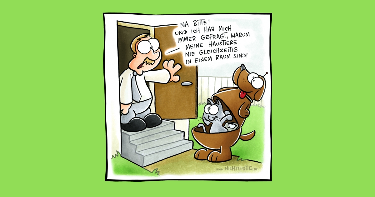 NICHTLUSTIG-Cartoon: GLEICHZEITIG