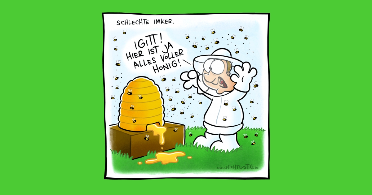 NICHTLUSTIG-Cartoon: IMKER