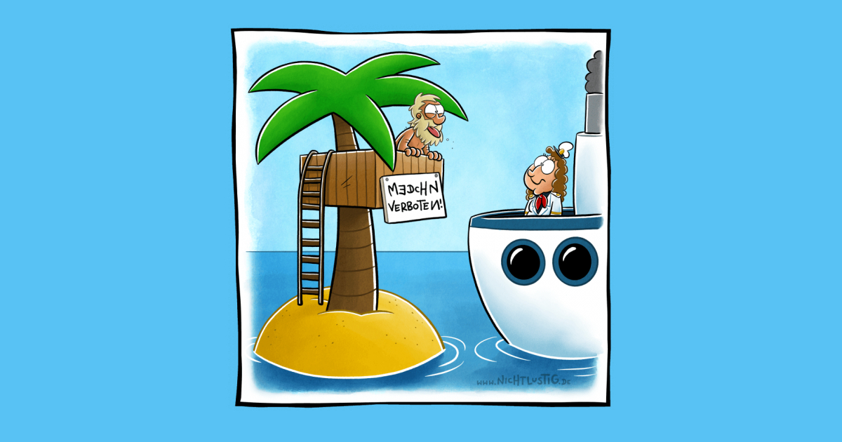 NICHTLUSTIG-Cartoon: VERBOTEN